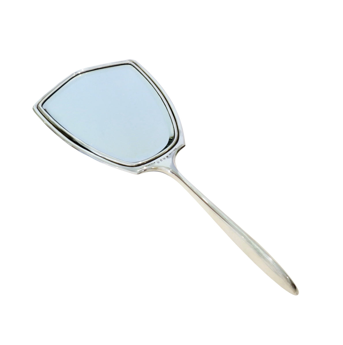Antique Art Deco Sterling Silver & Blue Enamel Hand Mirror 1926 ...